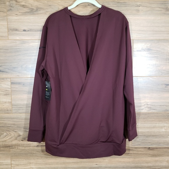 Nike | Tops | Nwt Nike Dri Fit Open Back Long Sleeve Top | Poshmark